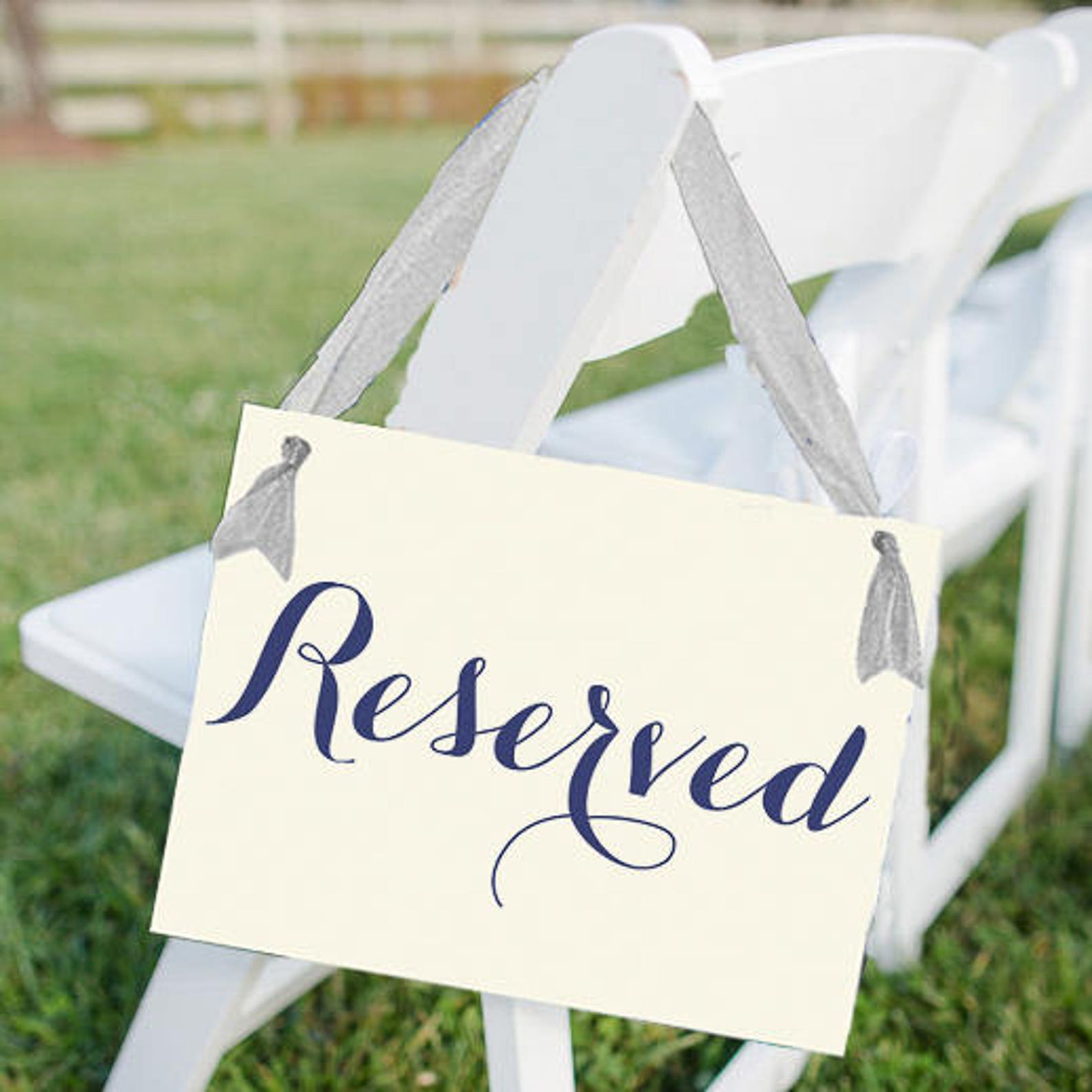 Set of 2 Reserved Signs Seat Banners Wedding Ceremony | Etsy