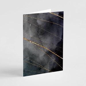 24 Abstract Elegance Greeting Cards – Modern Monochrome Marbled Designs ...