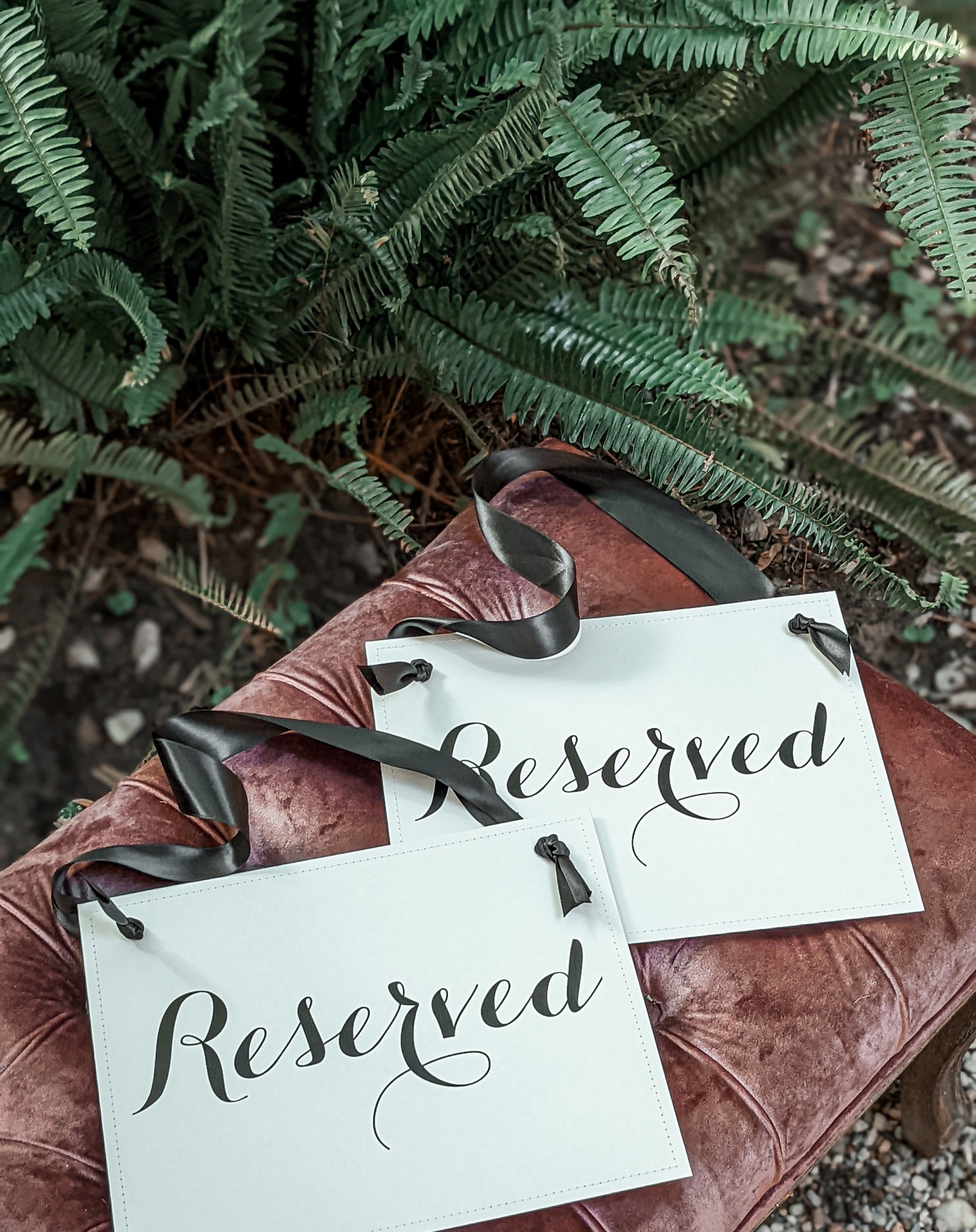 Set of 2 Reserved Signs Seat Banners Wedding Ceremony - Etsy