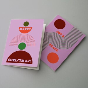 24 Modern Art Boho Christmas Cards in 6 Neutral Mod Designs With ...
