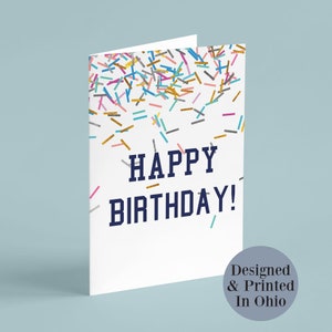 24-pack of Rainbow Sprinkle Birthday Cards - 6 Assorted Multicolor ...