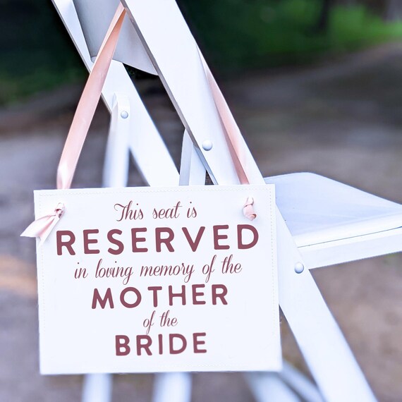 Modern Memorial Wedding Sign for Mother of the Bride 1214-MB - Etsy