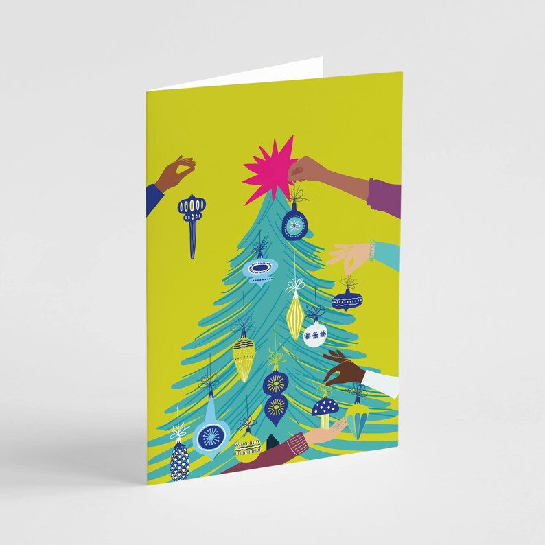 24 Retro Colorful Multicultural Christmas Card W/ Envelopes - Etsy