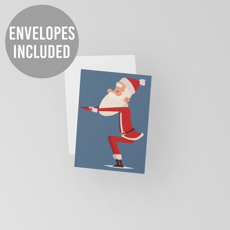24 Santa in Yoga Poses Colorful Christmas Cards RR1 66168 - Etsy