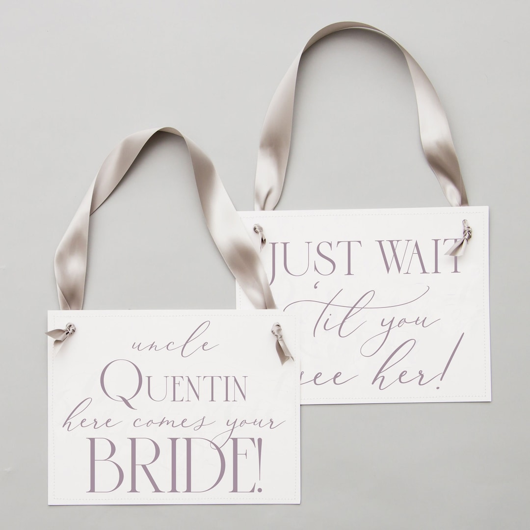 Set of 2 Personalized Wedding Signs for Flower Girl/ Ring Bearer 1122 ...