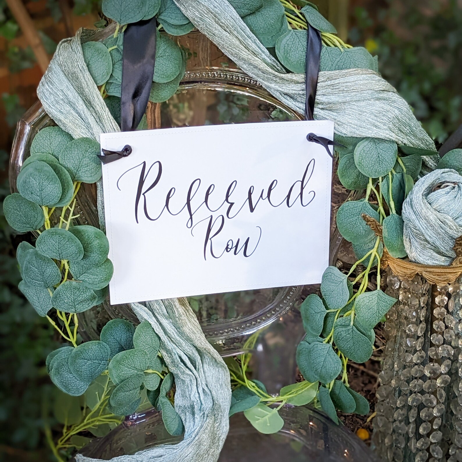 Reserved Row Sign Reserved Chair Sign for Wedding Ceremony - Etsy