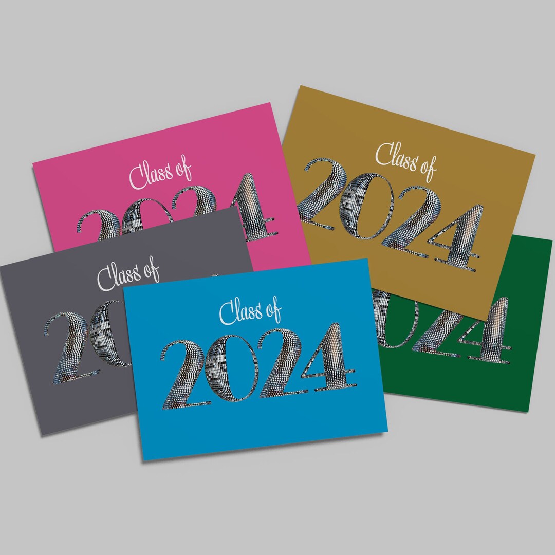 24-pack Class of 2024 Graduation Cards, Disco Ball Grad Cards ...