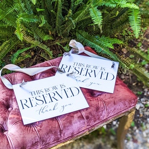 2 Reserved Signs for Wedding Chairs or Church Pews this - Etsy