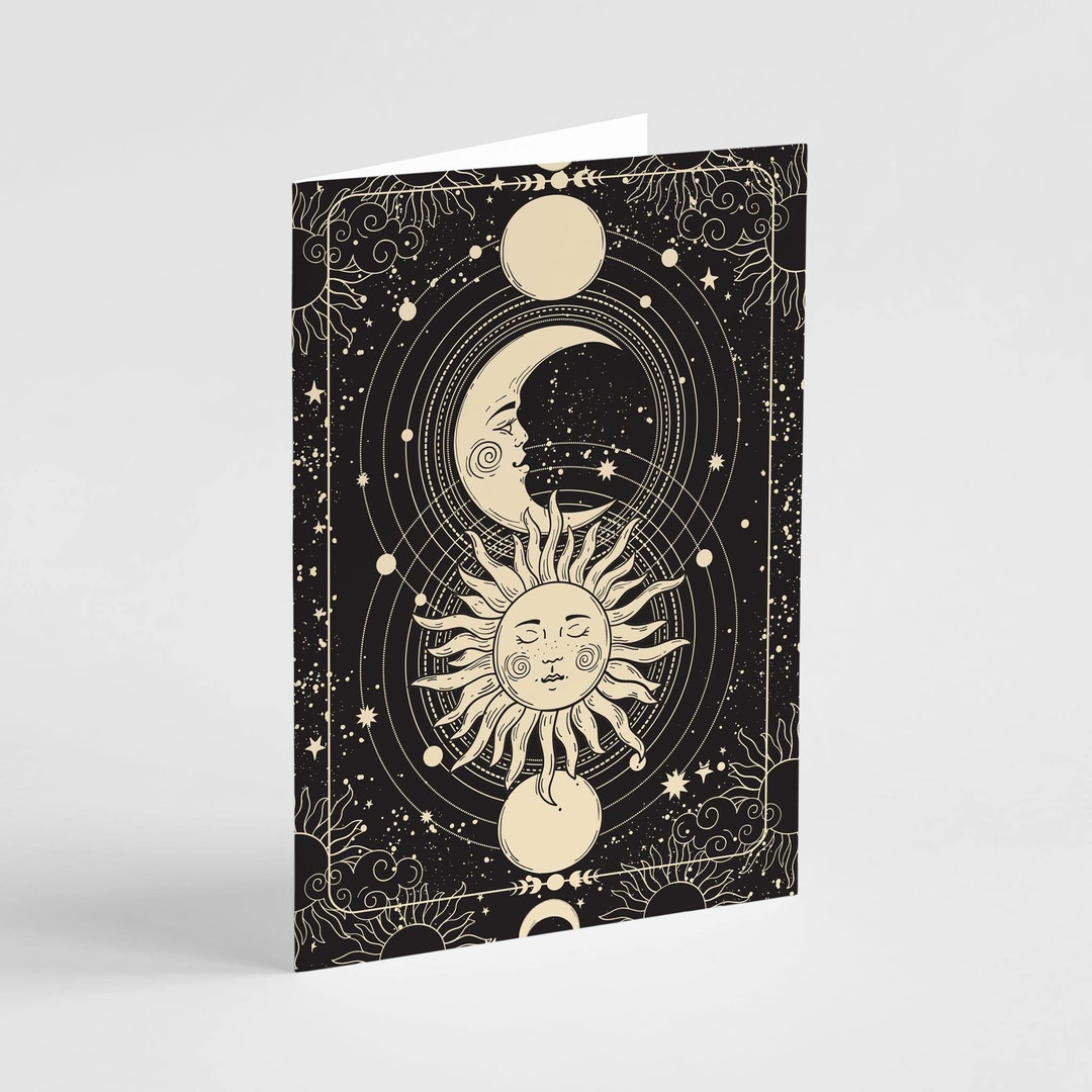 Celestial Sun & Moon Greeting Cards – 24-card Boxed Set With Envelopes ...