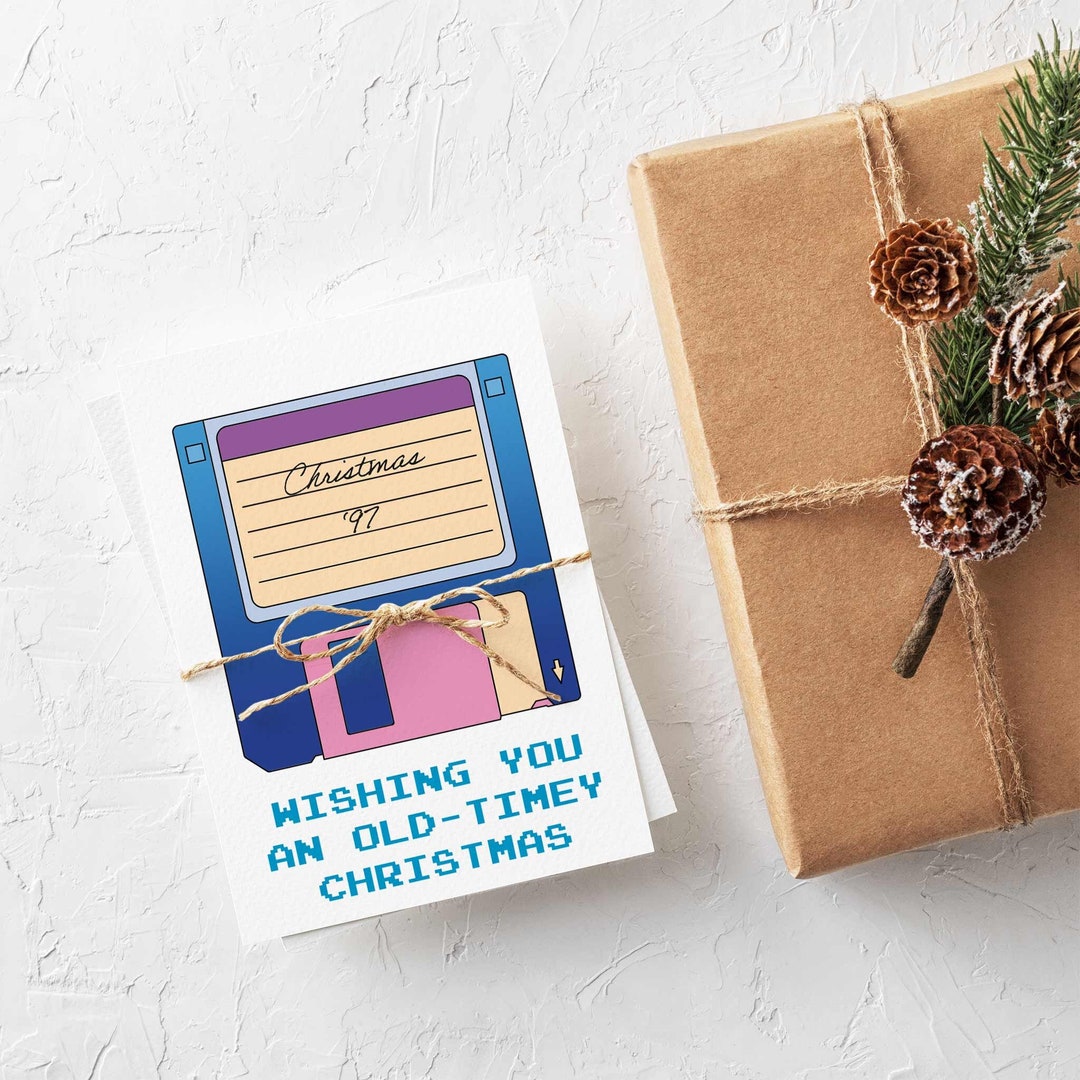 24 Retro Computer Floppy Disk Christmas Cards + Envelopes RR1 | 6830 - Etsy