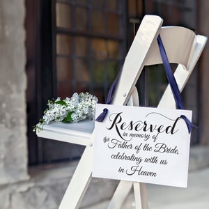 Father of the Bride Memorial Sign Reserved in Memory of Celebrating ...
