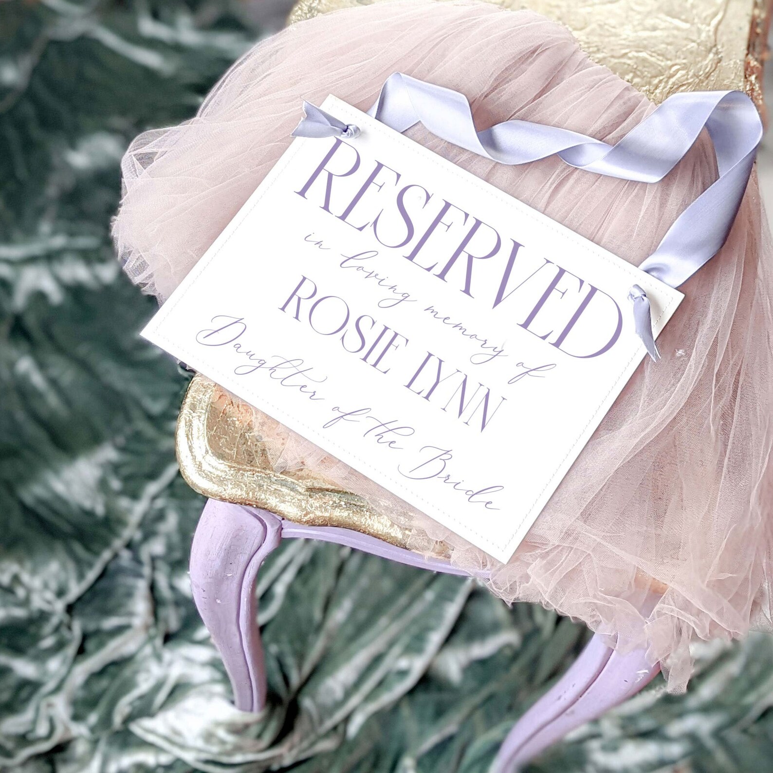 Personalized Reserved in Loving Memory of Name Seat Sign for - Etsy