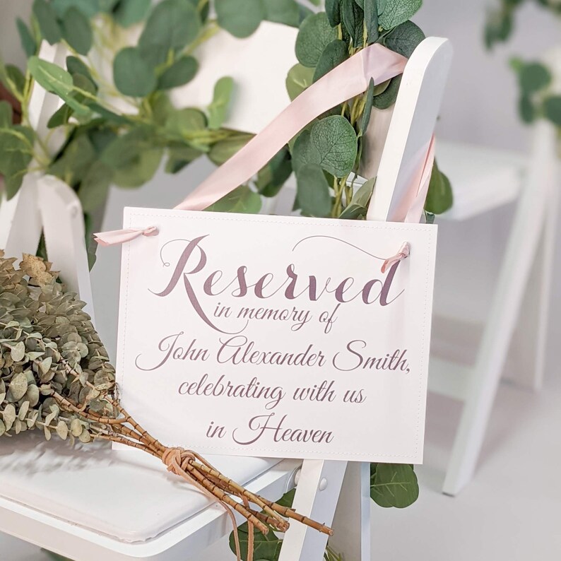 Personalized Memorial Sign Reserved in Memory of custom Name - Etsy