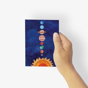 Solar System Greeting Cards – Outer Space & Galaxy Design – Astronomy ...