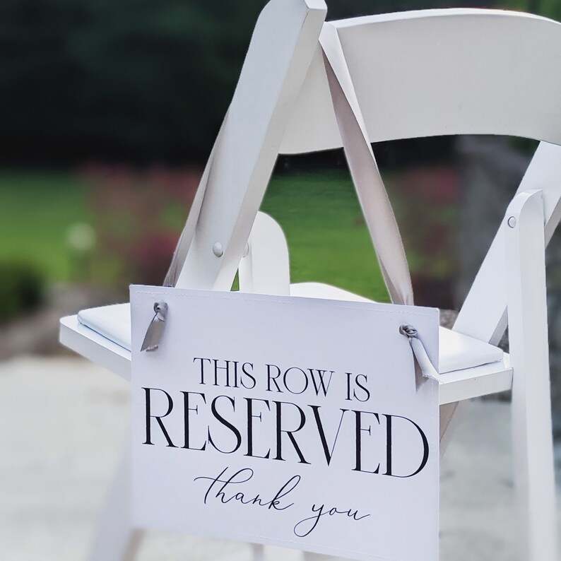 2 Reserved Signs for Wedding Chairs or Church Pews this - Etsy