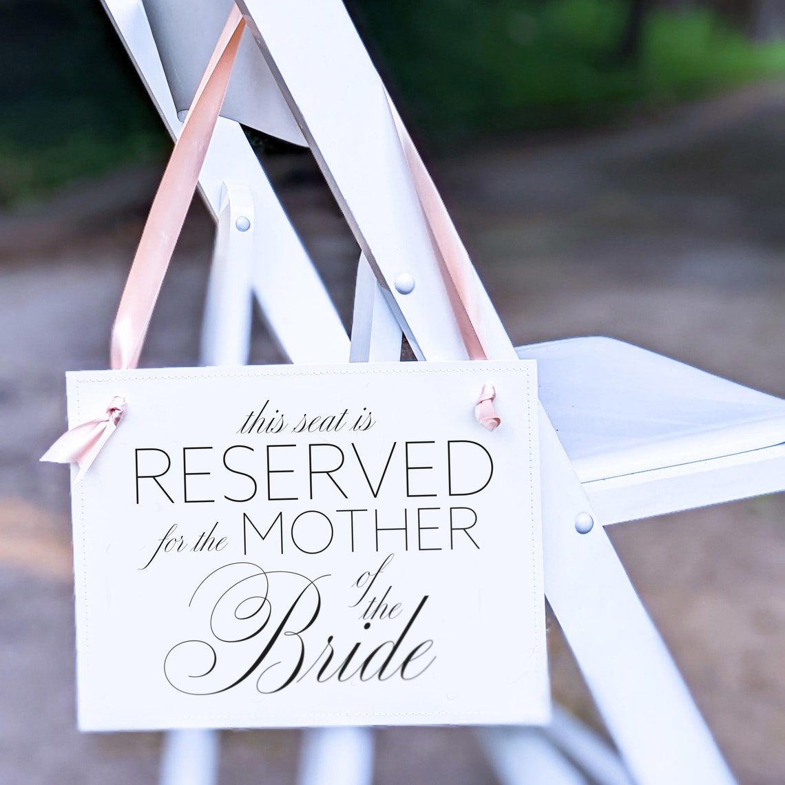 Reserved Seat Sign for Mother of the Bride | Wedding Ceremony Signage ...