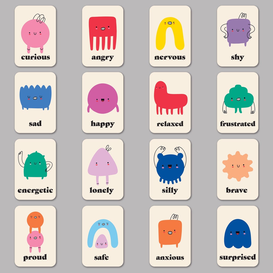 Emotion Cards for Kids - Educational Cards for Learning and Discussing ...