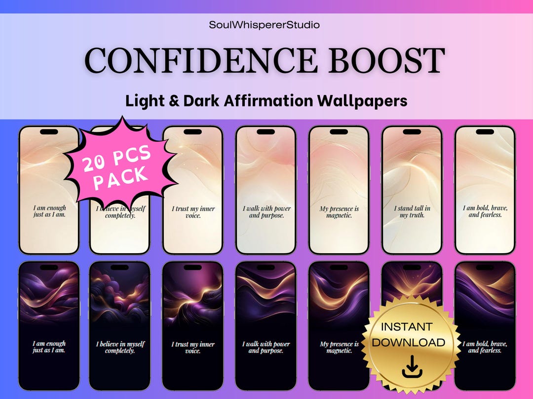 Confidence Affirmation Wallpapers, 20 Aesthetic Phone Backgrounds ...
