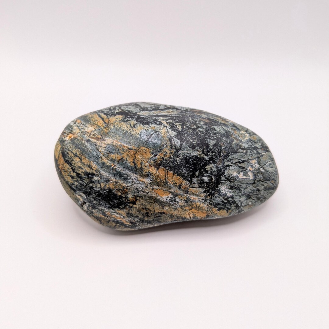Blue and Brown Tumbled River Stone – Polished Fist-sized Rock With ...