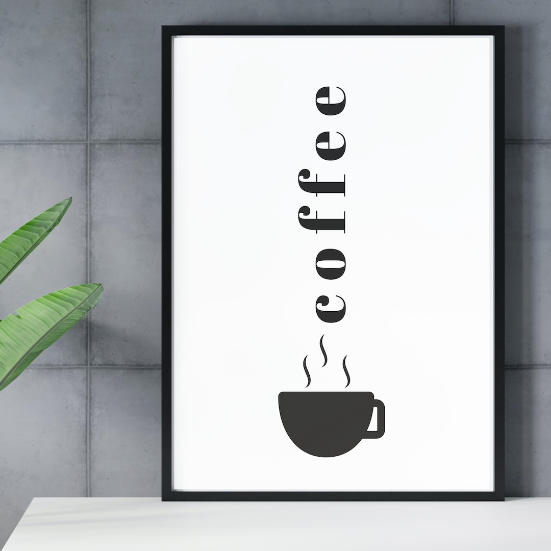 Coffee Corner Wall Art | Printable Poster Set | Minimalist Cafe Kitchen ...