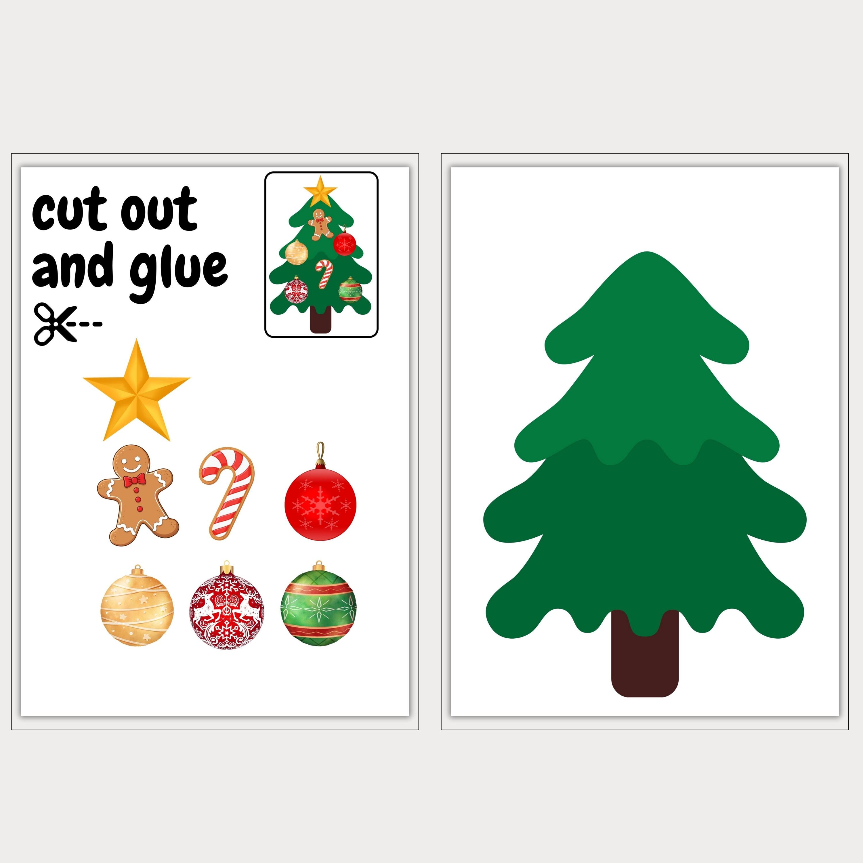 Christmas Tree Cut and Glue Activity | Preschool & Kindergarten Holiday ...