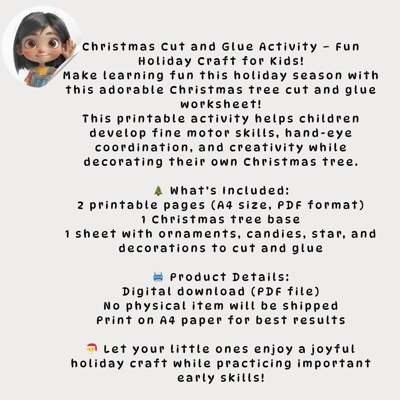 Christmas Tree Cut and Glue Activity | Preschool & Kindergarten Holiday ...