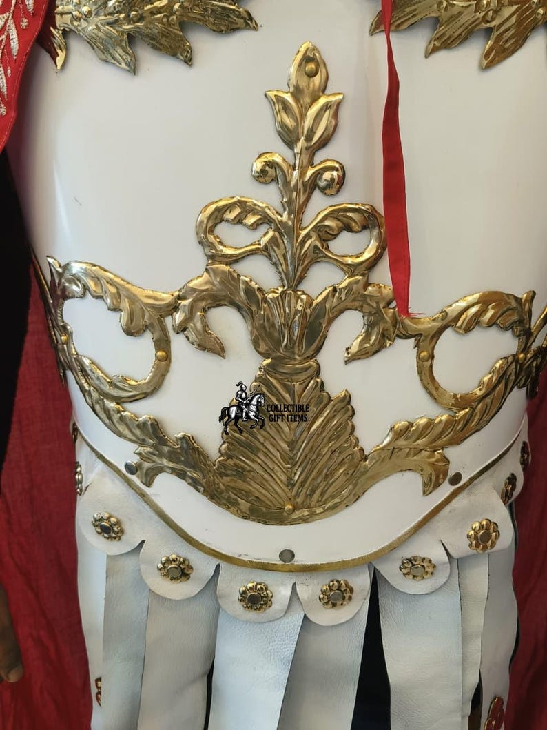 Medieval White Steel Roman Muscle Cuirass Medieval SPQR Knight Chest ...