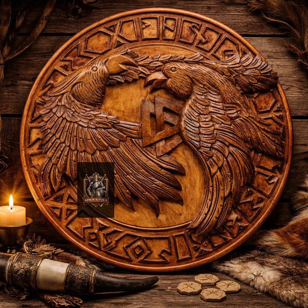 Hugin and Munin Authentic Battleworn Viking Shield, 24" - Etsy