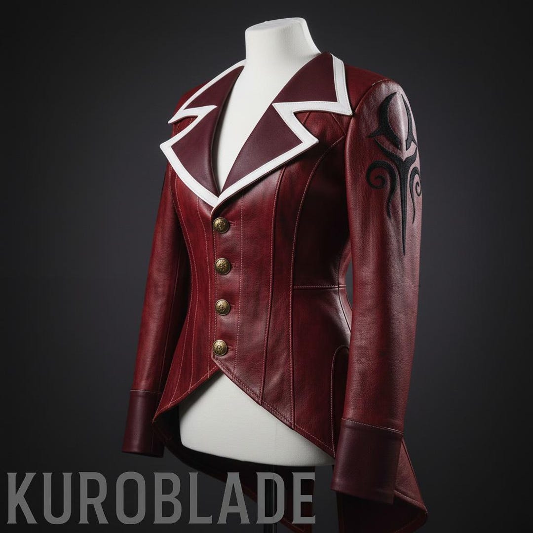 Alastor Cosplay Leather Jacket | Hazbin Hotel Demon Overlord Inspired ...