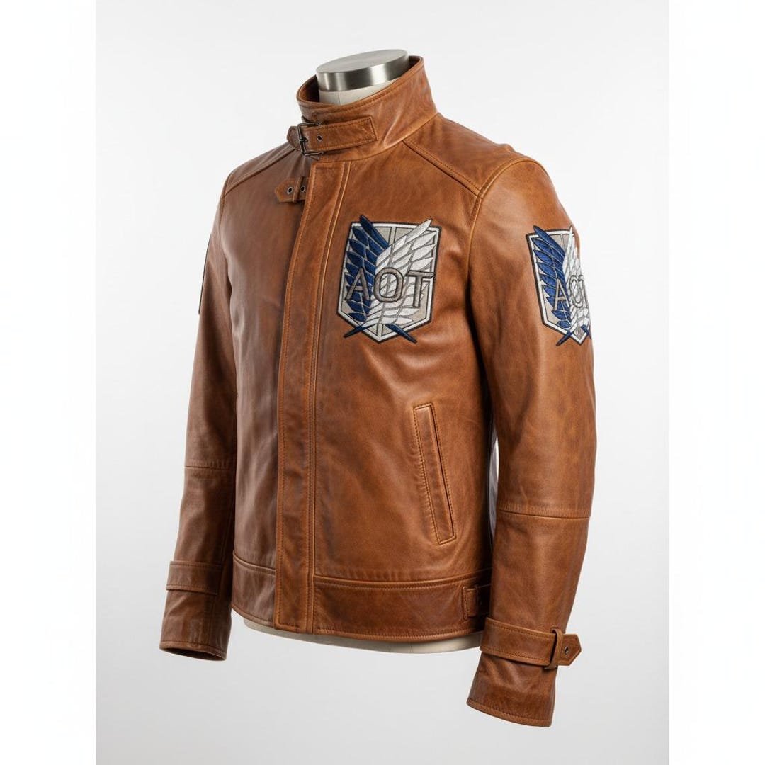 AOT Cosplay Jacket | Attack on Titan Anime Costume | Unisex Leather ...