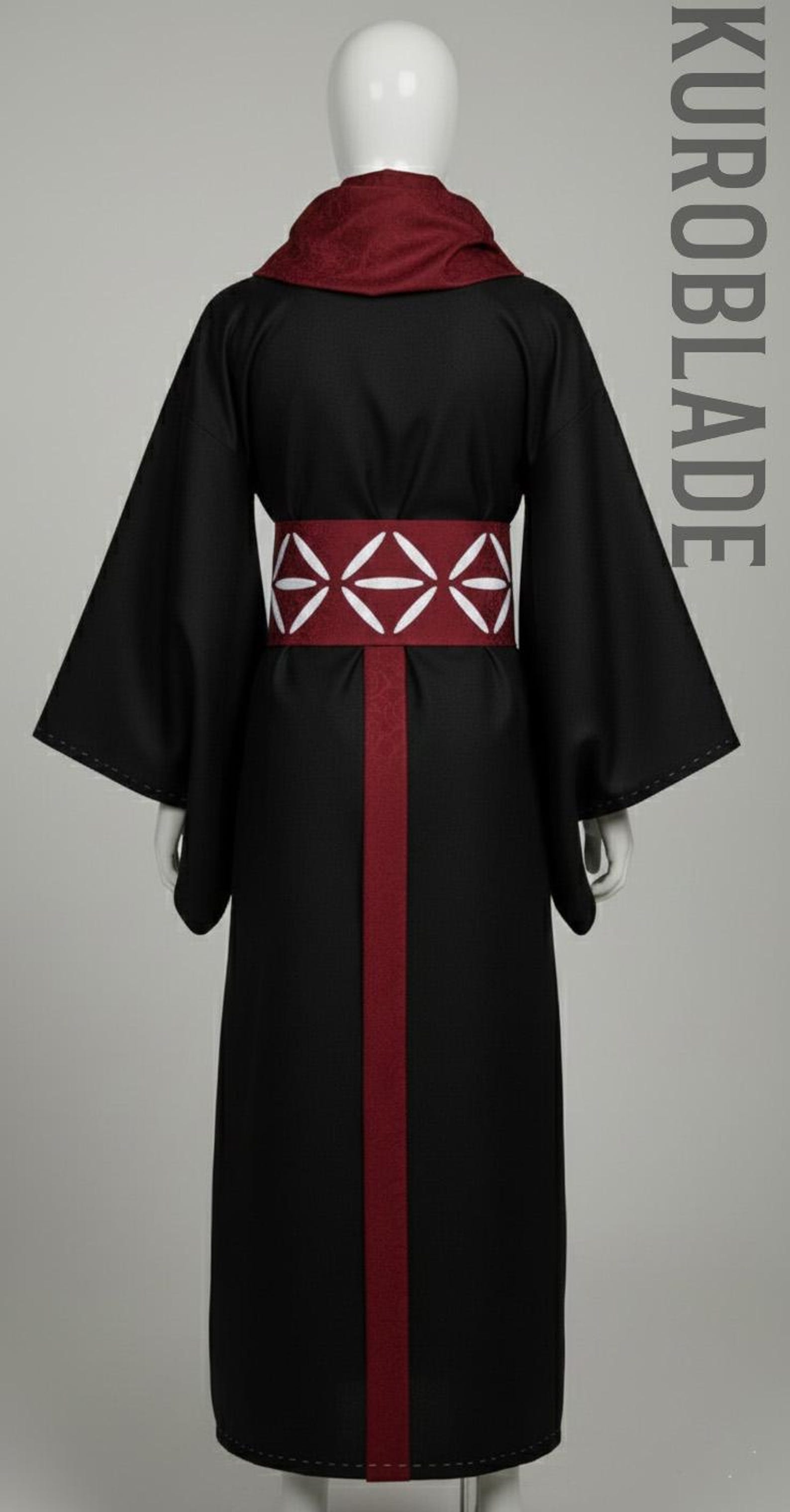 Sukuna Inspired Kimono Robe | Black and Maroon Cosplay Jacket | Jujutsu ...