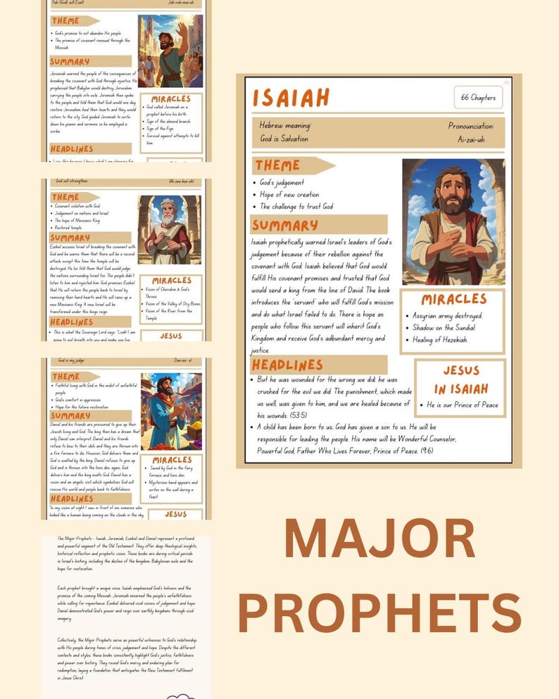 Bible Study | Major Prophets | Christian Guide | Instant Download - Etsy