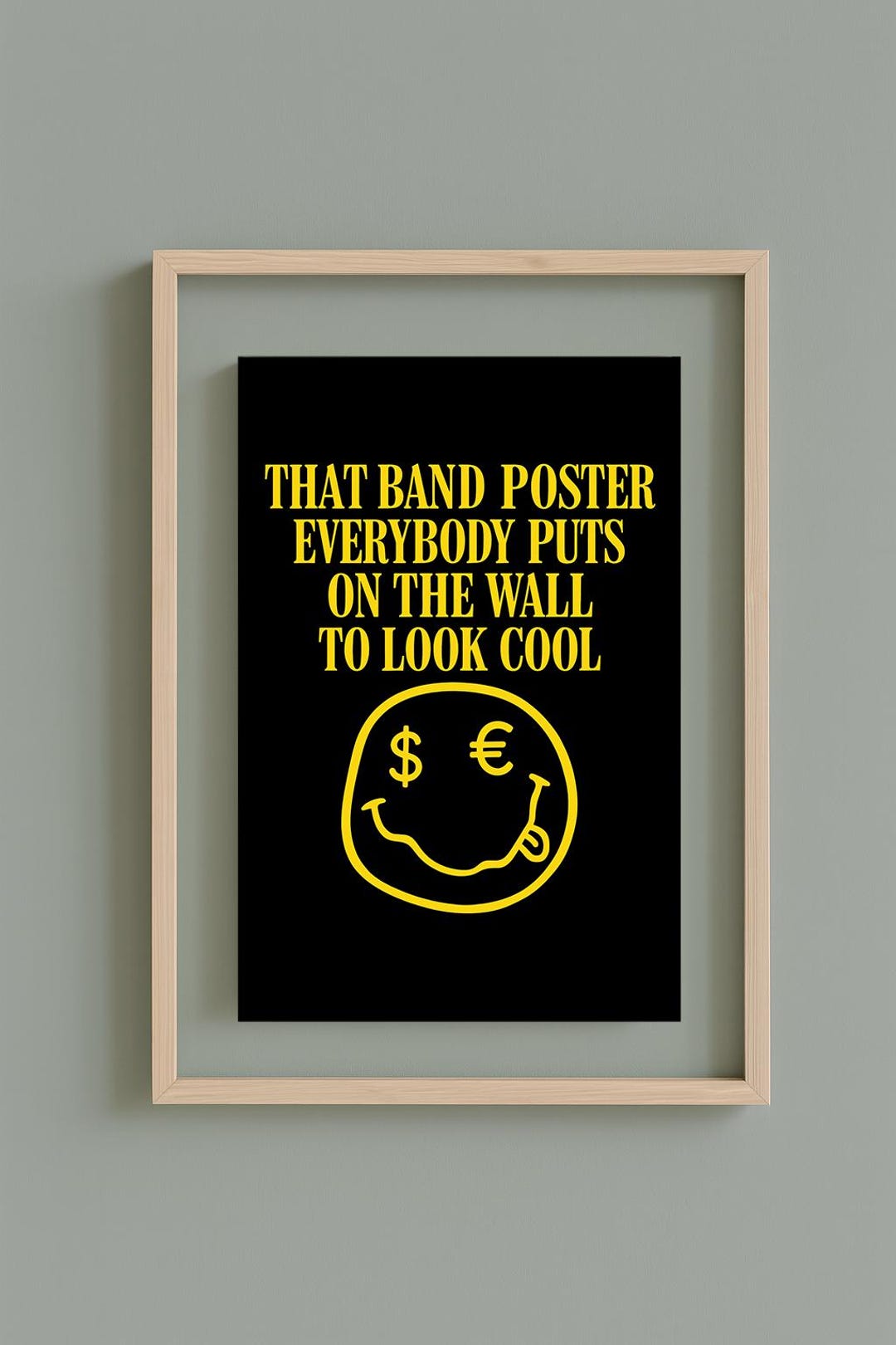 Inspired Nirvana Poster Music Gift for Him Nirvana Poster Rock Music ...