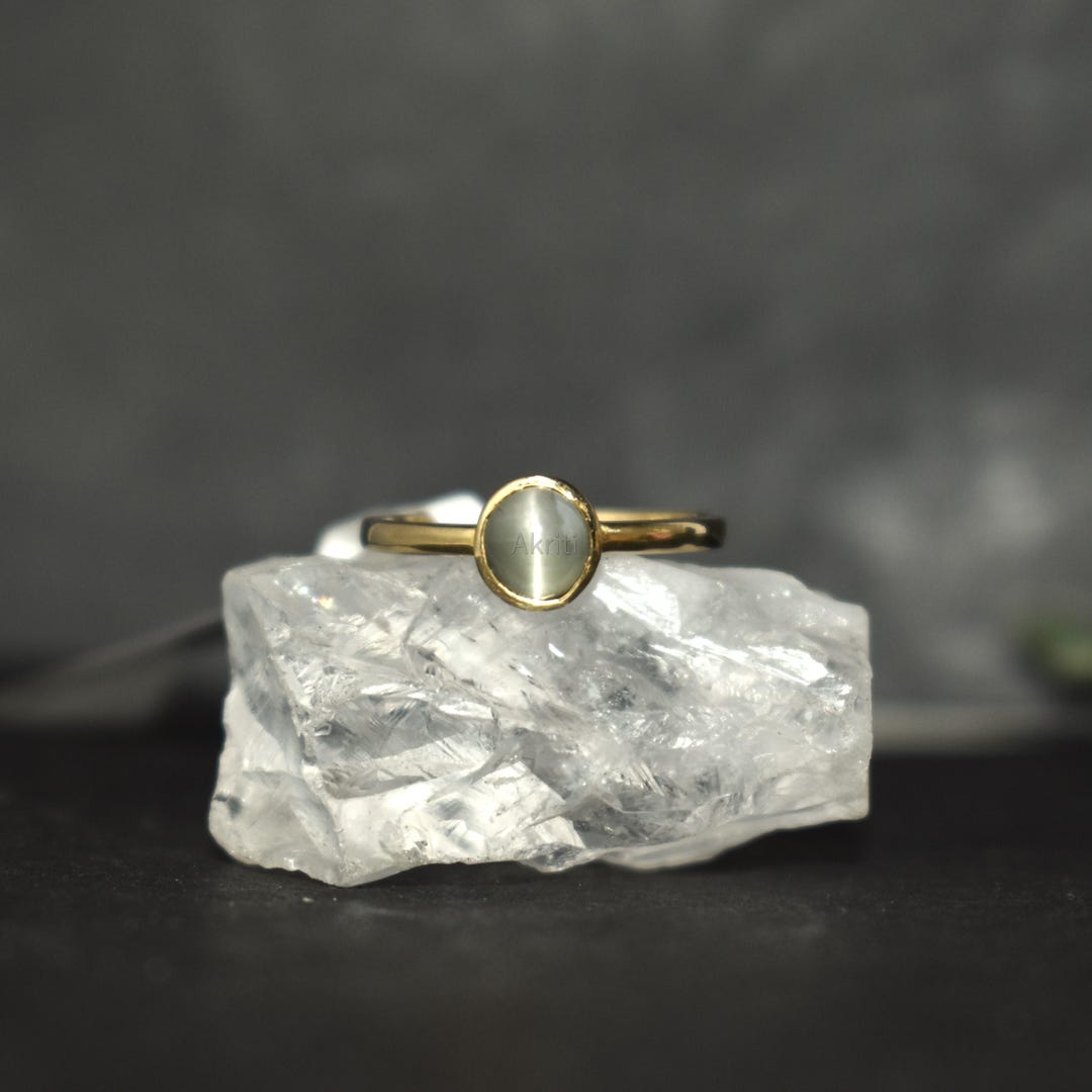 Charming Chrysoberyl Cat's Eye Ring Available in ( 9K, 14K ) Gold ...