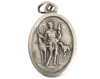 Vintage Saint Hubert Saint Roch rocco Catholic Medal | Etsy