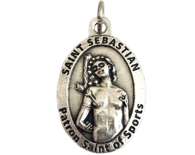 St Sebastian Medals Patron Saint of Athletes, Sports, Dance Pendant - Etsy