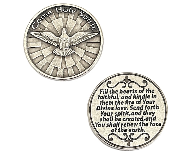 Come Holy Spirit Prayer Coin Pocket Token Confirmation Gifts - Etsy