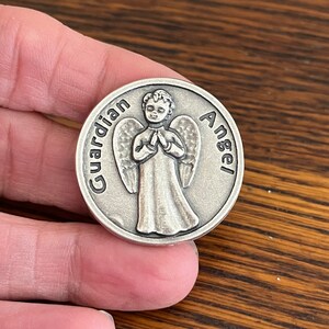 Guardian Angel Coin Pocket Prayer Token Religious Gifts - Etsy