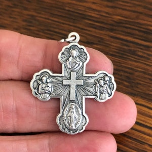 Four Way Cross Medal Catholic Gifts Rosary Parts Call a Priest - Etsy