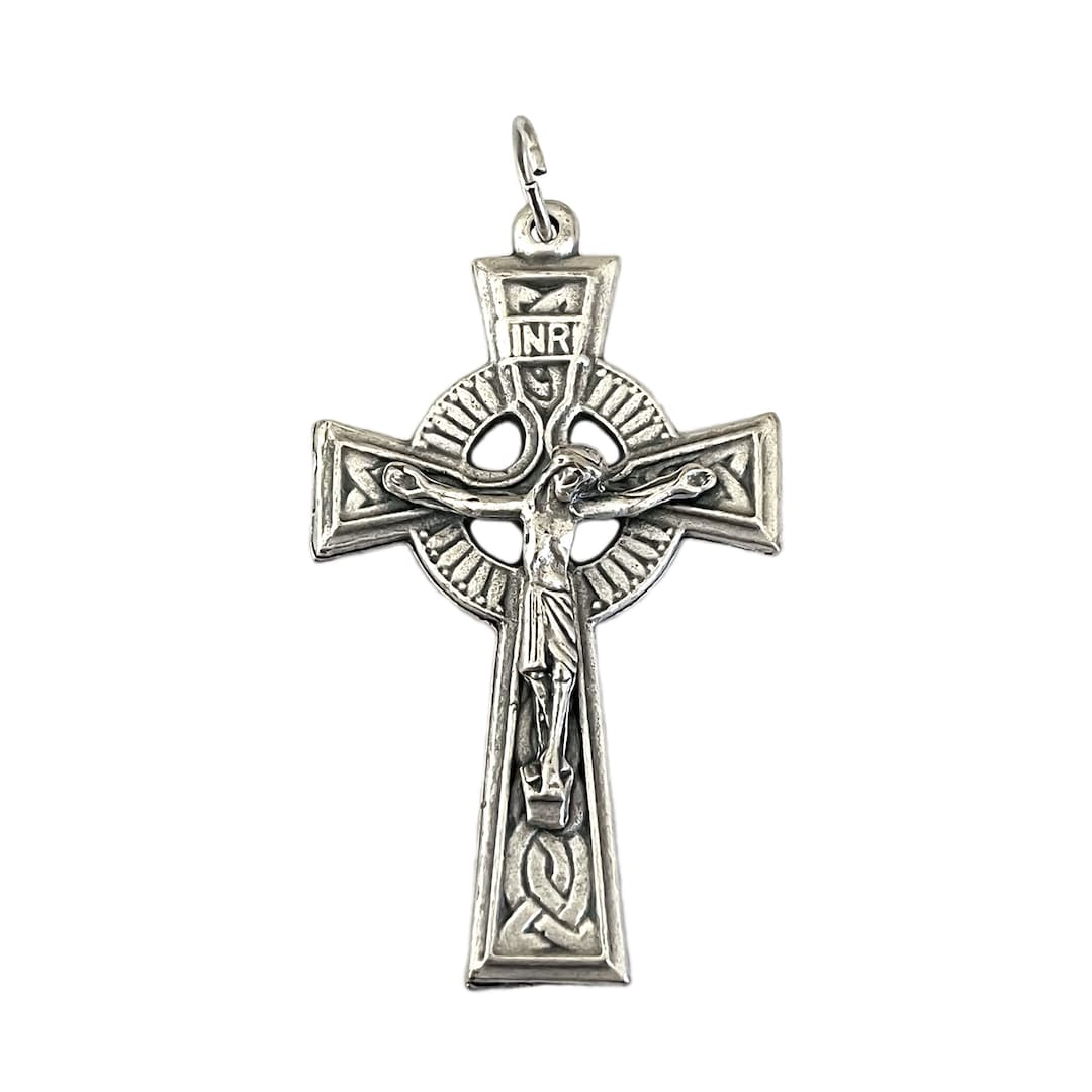 Celtic Cross Crucifix Pendant Irish Catholic Rosary Parts 1-5/8" - Etsy