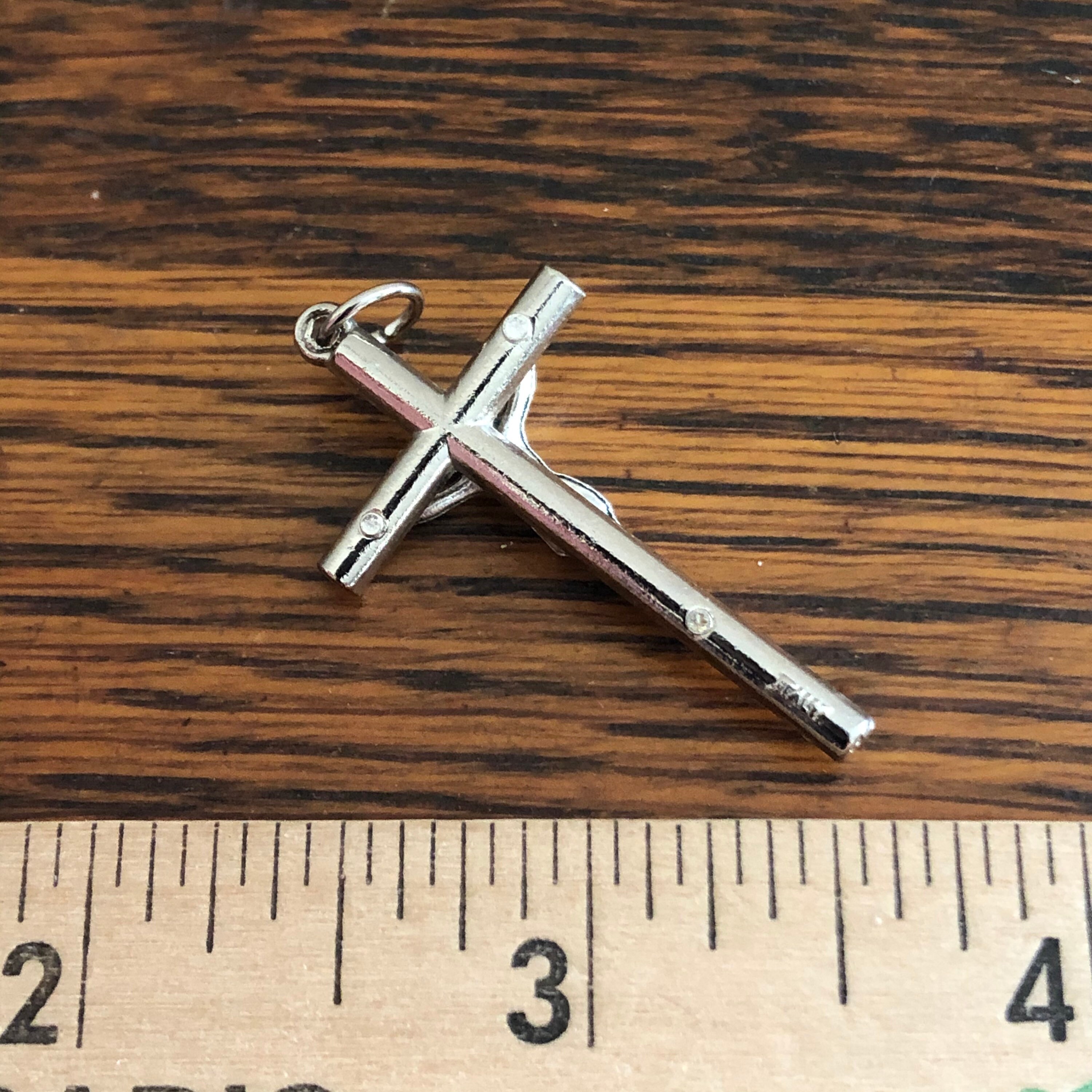 Simple Crucifix Pendant Plain Cross Rosary Parts Catholic | Etsy