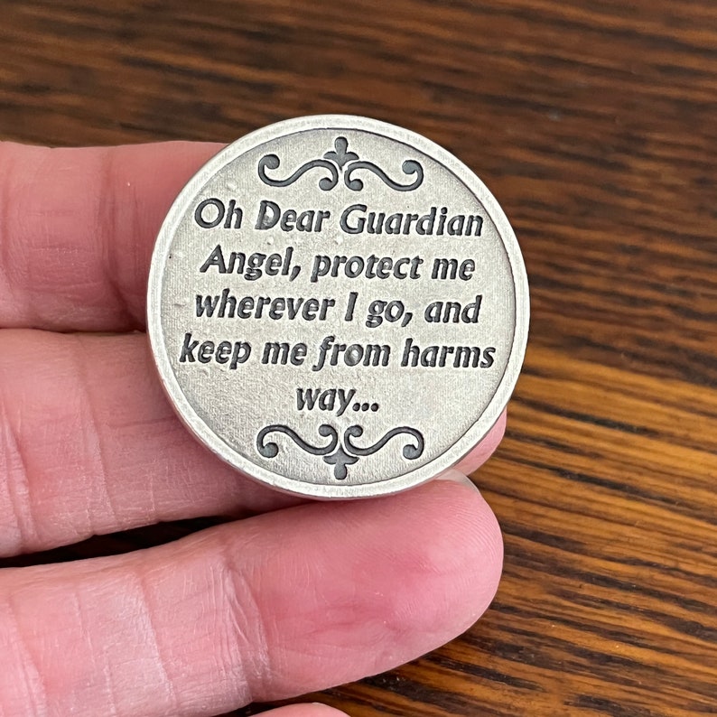 Guardian Angel Coin Pocket Prayer Token Religious Gifts - Etsy