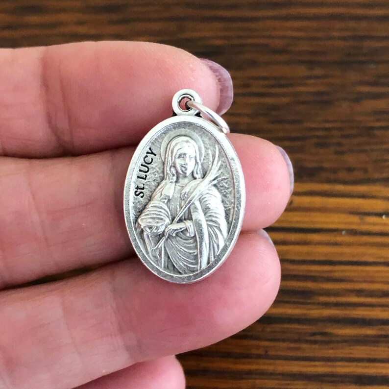 St Lucy Catholic Holy Medals Patron Saint of Blind Martyrs & - Etsy