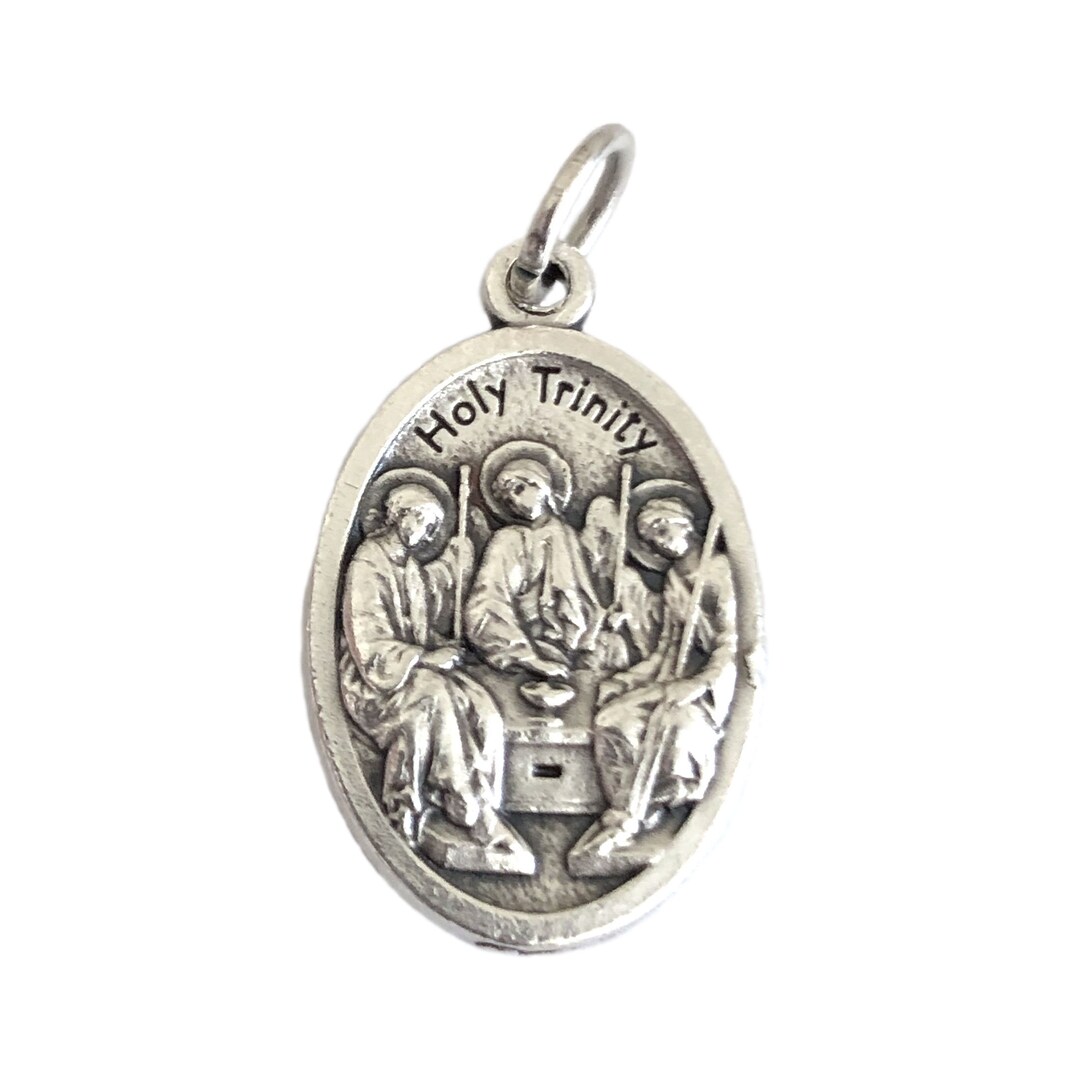Holy Trinity Pendant Medals Virgin Mary and Jesus Catholic Gifts - Etsy