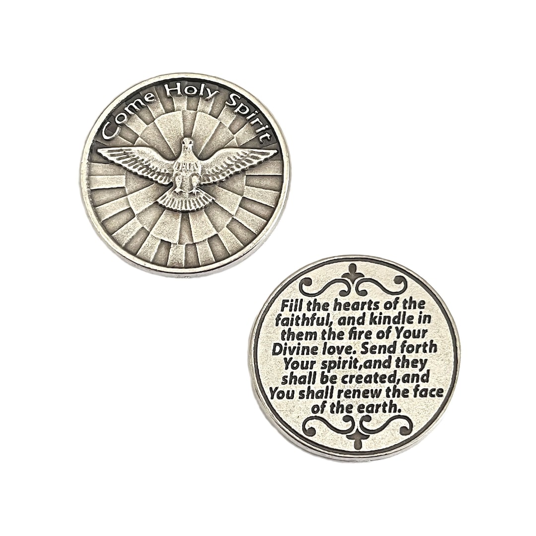 Come Holy Spirit Prayer Coin Pocket Token Confirmation Gifts - Etsy