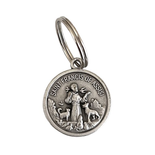 Saint St FRANCIS DOG Collar TAG Cat Pet Medal With Prayer New - Etsy