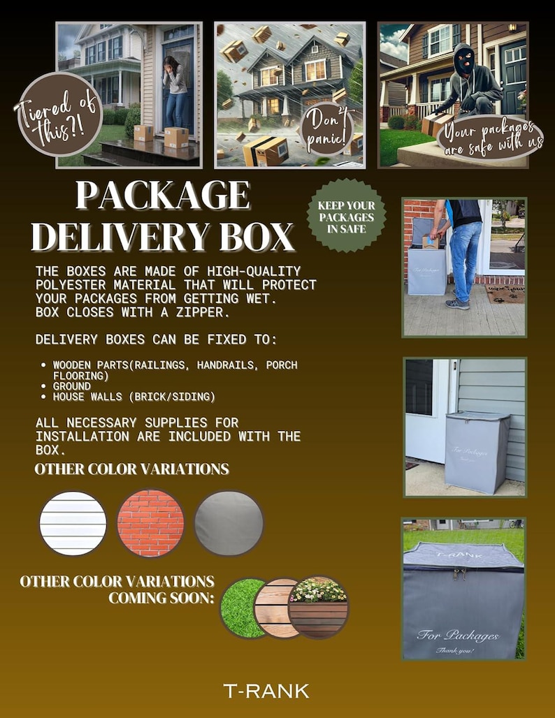 T-RANK Package Delivery Box (red Brickwork) - Etsy UK
