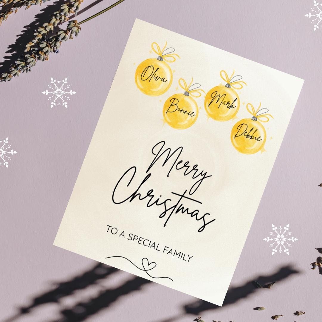 Editable Family Christmas Card Template | Canva Christmas Card ...