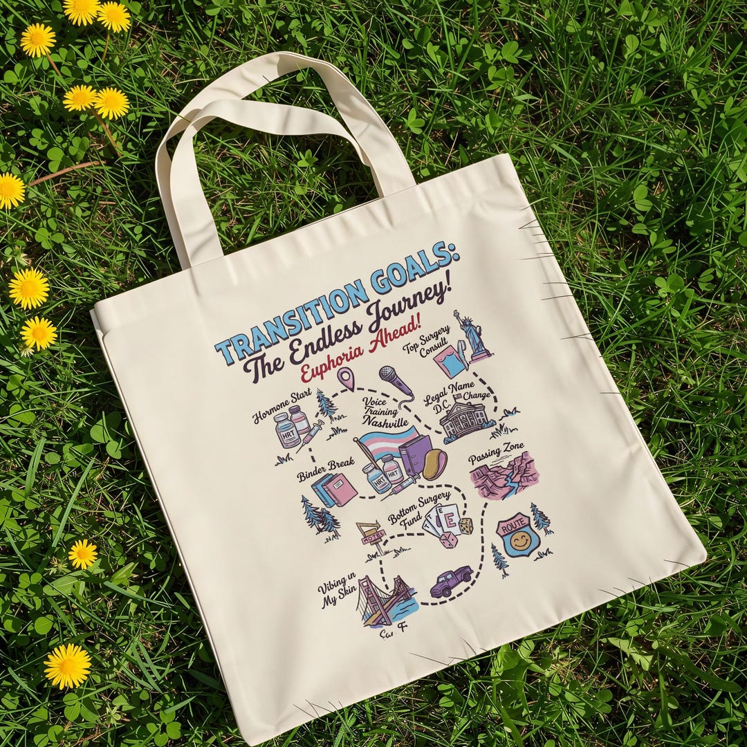 Transgender Pride Tote Trans Rights Bag Trans Pride Flag Nonbinary Gift ...