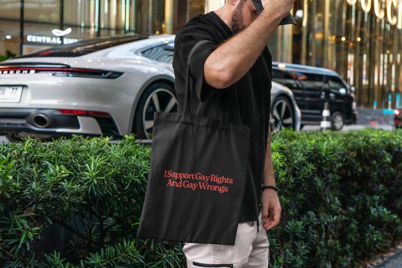Gay Rights Tote Bag Funny Ally Pride Month Gift Trans Rights Merch ...
